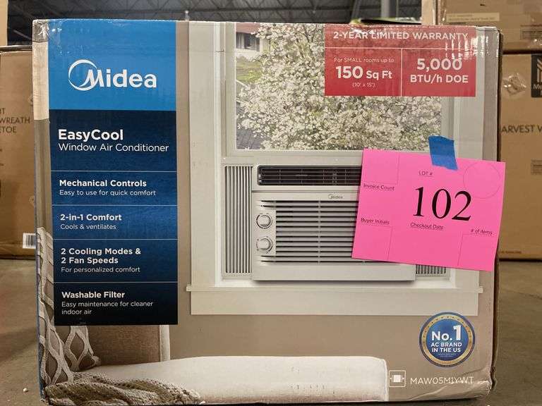 MIDEA EASYCOOL WINDOW AIR CONDITIONER IN BOX - Earl's Auction Company