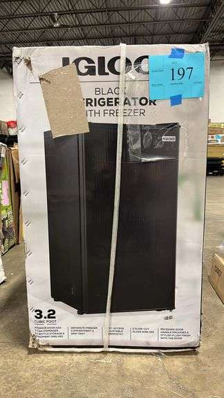 IGLOO 3.2CU FT REFRIGERATOR IN BOX - Earl's Auction Company