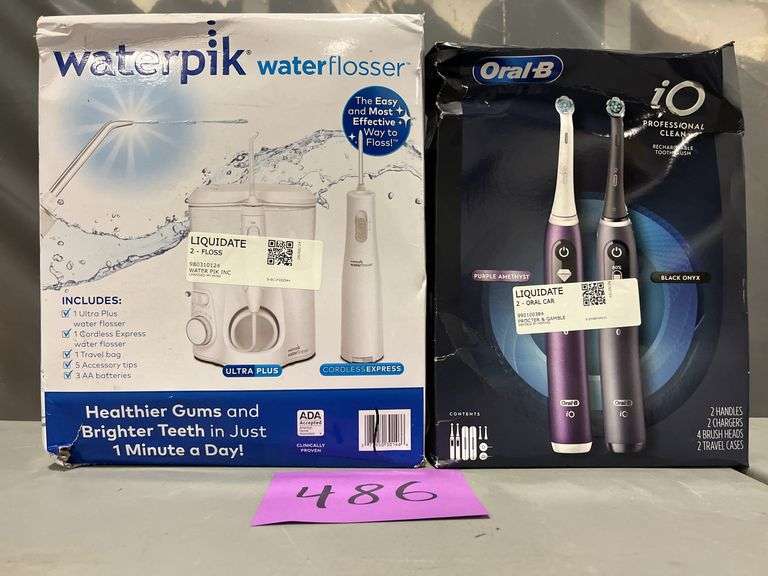 NEW WATERPIK WATER FLOSSER & ORAL B IO RECHARGEABLE TOOTHBRUSH SET IN ...