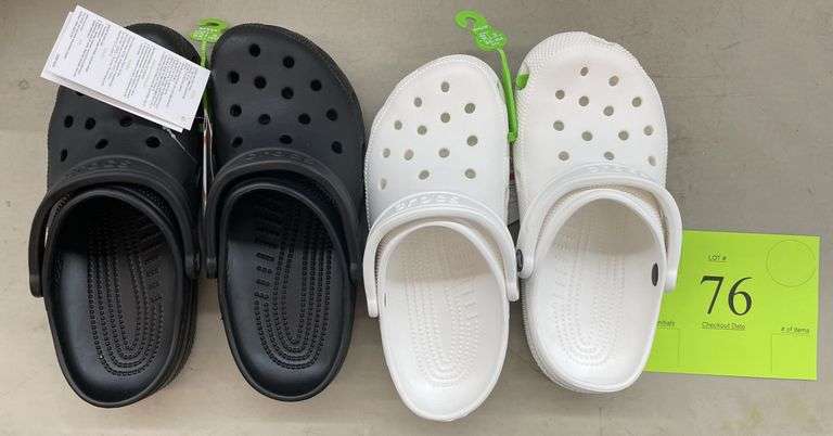 (2) PAIRS OF CROCS SHOES - SIZE MENS 7 OR WOMENS 9 - Earl's Auction Company