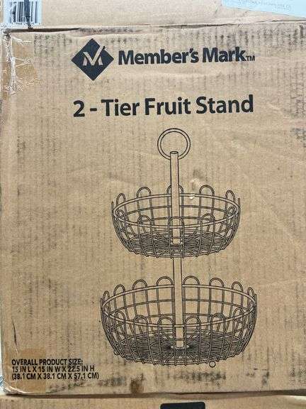 2 TIER SNACK STAND & 2 TIER FRUIT STAND IN BOXES - BLACK - Earl's ...