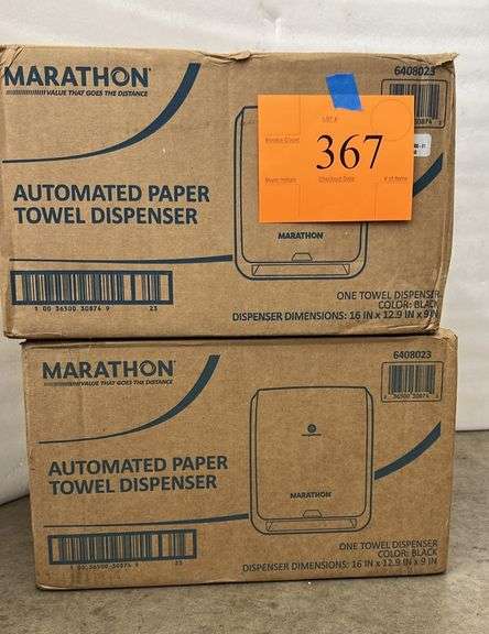 (2) MARATHON AUTOMATED PAPER TOWEL DISPENSERS IN BOXES - Earl's Auction ...