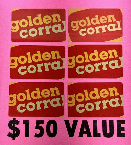 (6) GOLDEN CORRAL $25 GIFT CARDS ($150 TOTAL VALUE) - Earl's Auction ...
