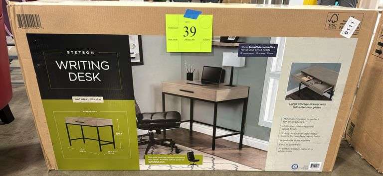 STETSON WRITING DESK IN BOX - BLACK - Earl's Auction Company
