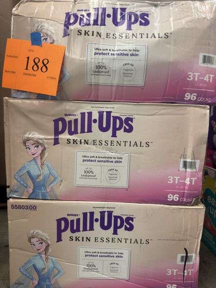 (3) BOXES OF HUGGIES PULL UPS DIAPERS - SIZE 3T/4T - Earl's Auction Company