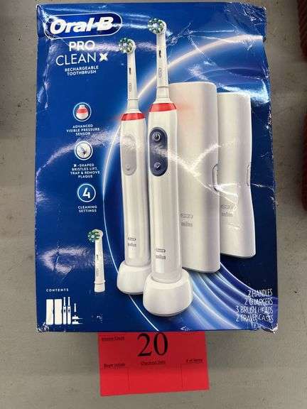 NEW ORAL B PRO CLEAN RECHARGEABLE TOOTHBRUSH SET IN BOX - Earl's ...