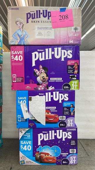 (4) BOXES OF PULL UPS - ASSORTED SIZES - Earl's Auction Company