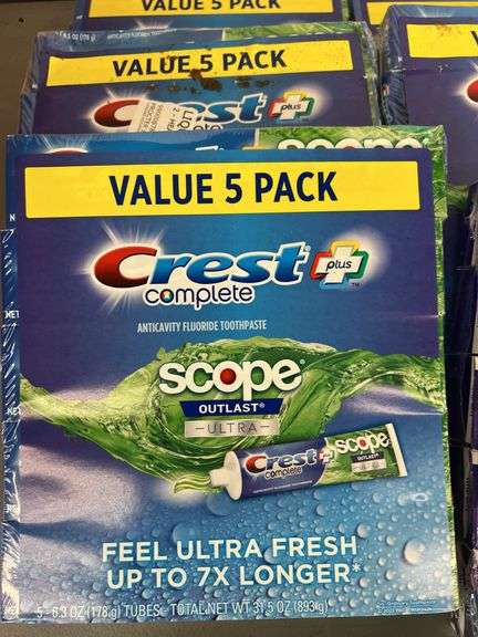 (7) PACKS OF TOOTHPASTE - COLGATE & CREST - Earl's Auction Company