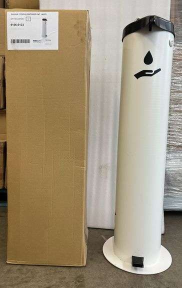 (2) RIGASAN PENGUIN FOOT PUMP DISPENSER UNITS - WHITE - Earl's Auction ...