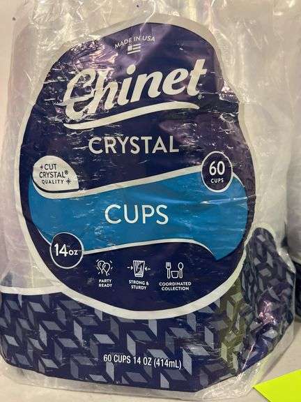 (6) PACKS OF CHINET CRYSTAL CUPS - Earl's Auction Company