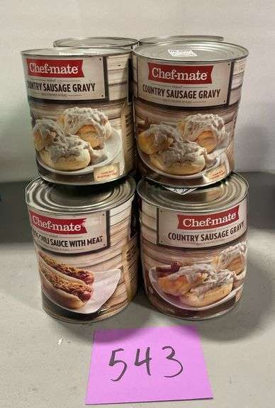 (10) CANS OF CHEF MATE COUNTRY SAUSAGE GRAVY - Earl's Auction Company