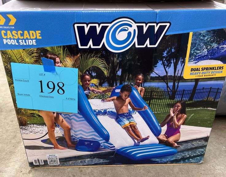 WOW CASCADE POOL SLIDE IN BOX - Earl's Auction Company