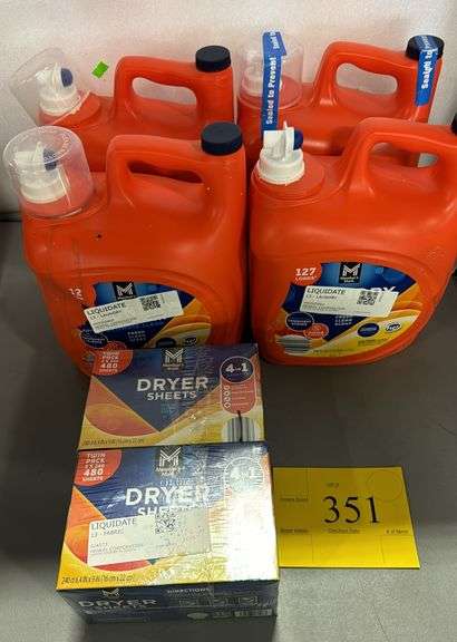 5PC MM LAUNDRY LOT - DETERGENT & DRYER SHEETS - Earl's Auction Company