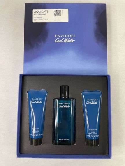 DAVIDOFF COOL WATER 3PC COLOGNE SET W/ BOX - Earl's Auction Company