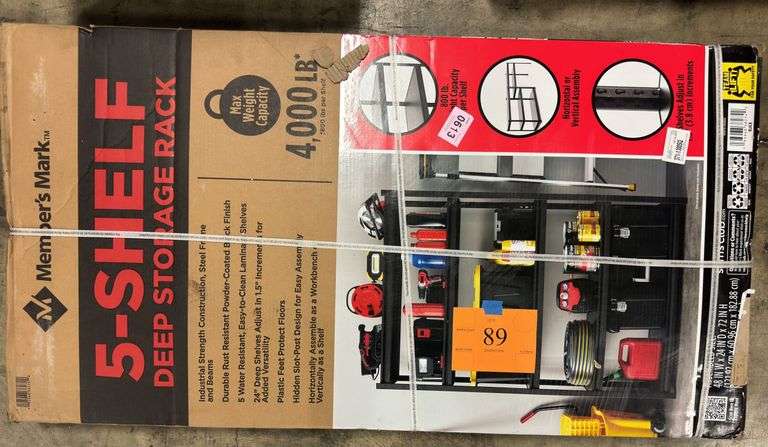 5 SHELF DEEP STORAGE RACK IN BOX - Earl's Auction Company