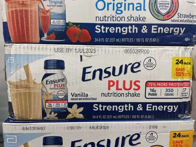 (4) BOXES OF ENSURE NUTRITION SHAKES - Earl's Auction Company