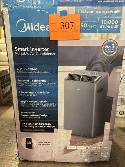MIDEA SMART INVERTER PORTABLE AIR CONDITIONER IN BOX - Earl's Auction ...
