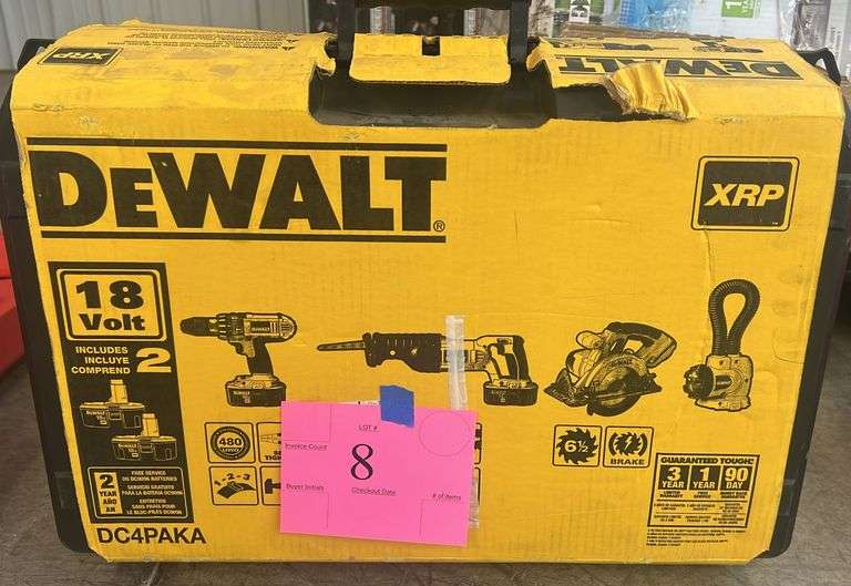 DEWALT 4PC XRP 18V COMBO TOOL SET IN CASE - Earl's Auction Company