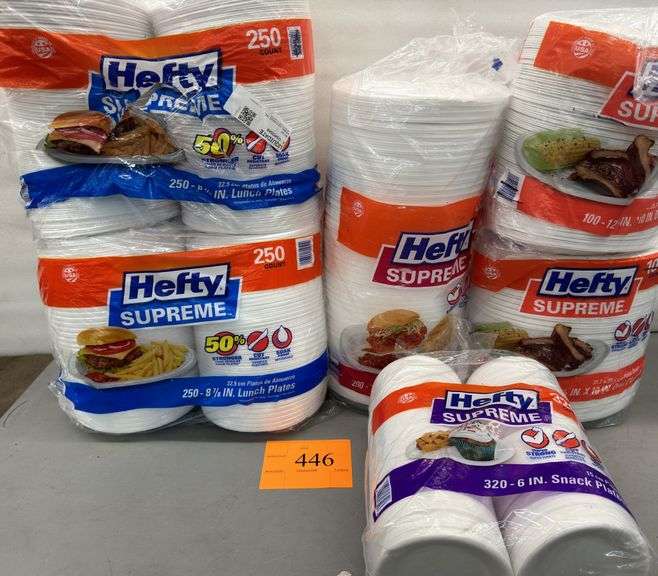 (6) PACKS OF HEFTY FOAM SERVEWARE - SEE PHOTOS - Earl's Auction Company