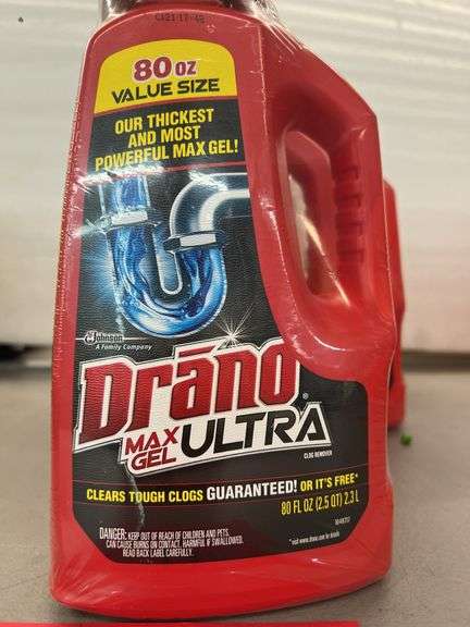 (6) JUGS OF DRANO MAX GEL ULTRA - Earl's Auction Company