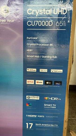 AS IS - (2) SAMSUNG SMART TVS IN BOXES (DAMAGED) - Earl's Auction Company