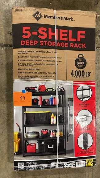 5 SHELF DEEP STORAGE RACK IN BOX - Earl's Auction Company