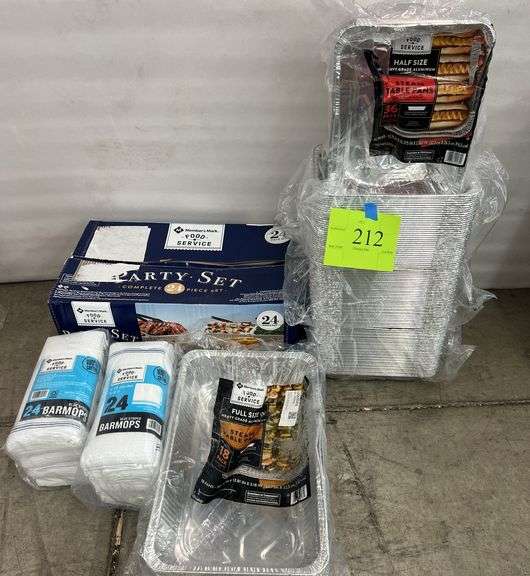 8PC DISPOSABLE SERVEWARE LOT - SEE PHOTOS - Earl's Auction Company