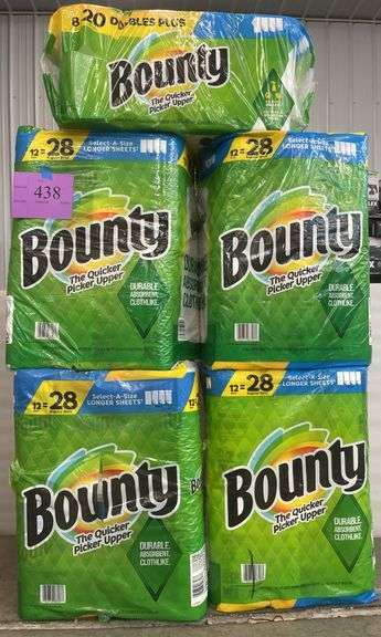 (5) PACKS OF BOUNTY PAPER TOWELS - Earl's Auction Company
