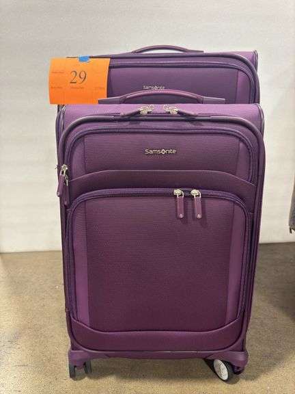 2PC SAMSONITE SOFT SHELL ROLLING LUGGAGE SET - PURPLE - Earl's Auction ...
