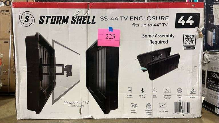 STORM SHELL 44" TV ENCLOSURE IN BOX - Earl's Auction Company