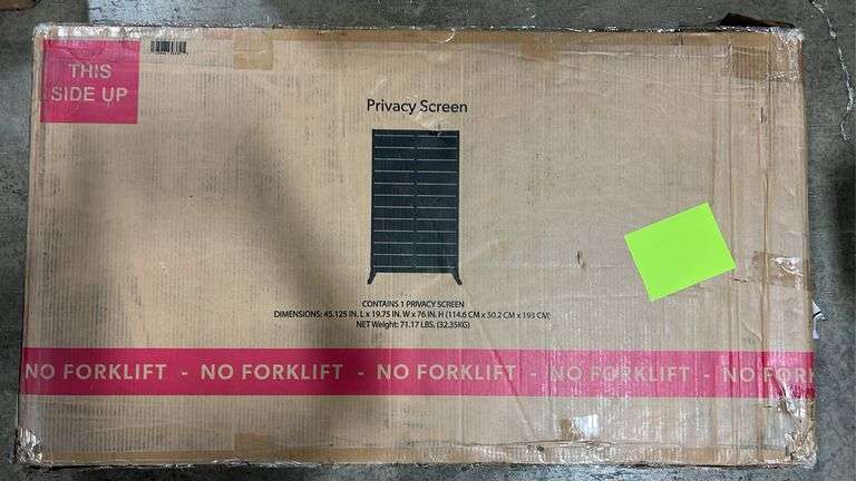 ALL WEATHER PRIVACY SCREEN IN BOX - BLACK - Earl's Auction Company