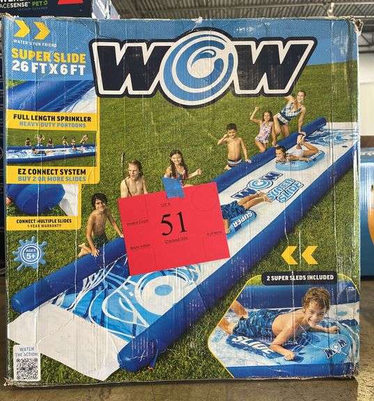 WOW 26FTx6FT SUPER SLIDE WATER SLIDE IN BOX - Earl's Auction Company