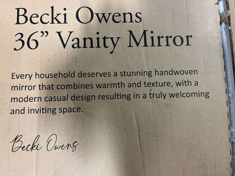 BECKI OWENS 36" VANITY MIRROR IN BOX - Earl's Auction Company
