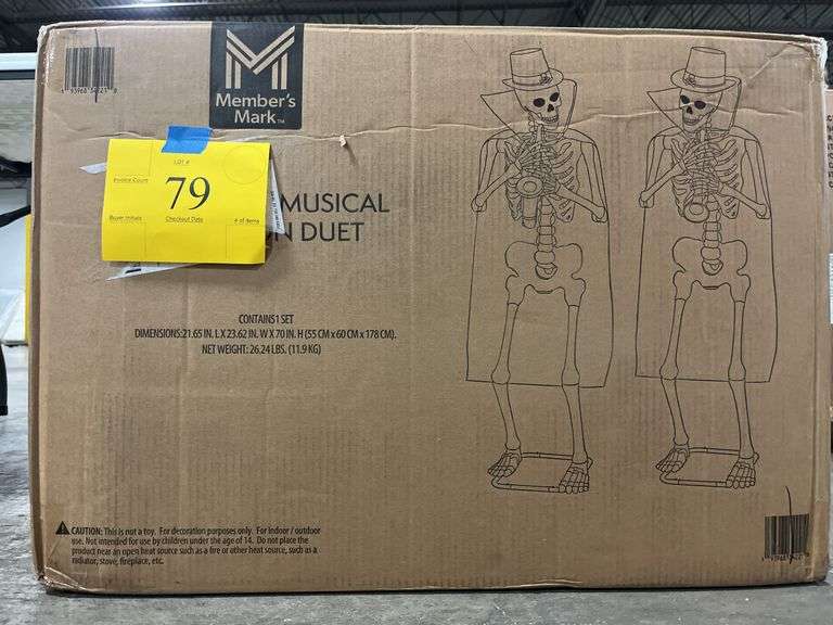 ANIMATED MUSICAL SKELETON DUET IN BOX - Earl's Auction Company