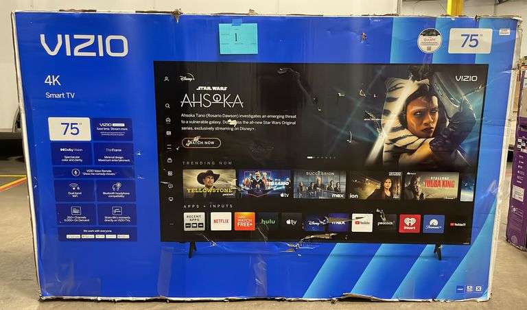 VIZIO 75" 4K SMART TV IN BOX - Earl's Auction Company