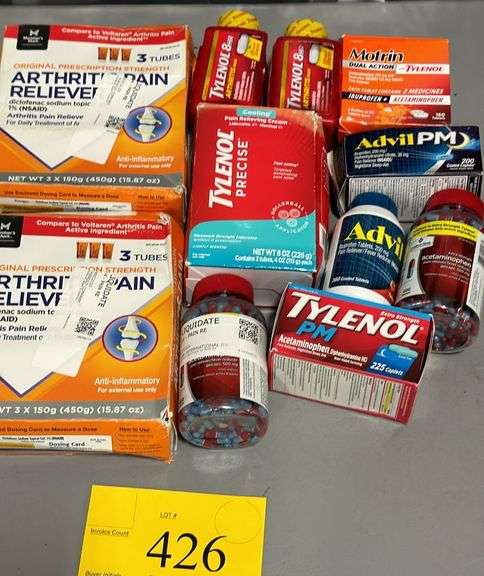 MISC LOT OF PAIN RELIEVERS - SEE PHOTOS - Earl's Auction Company