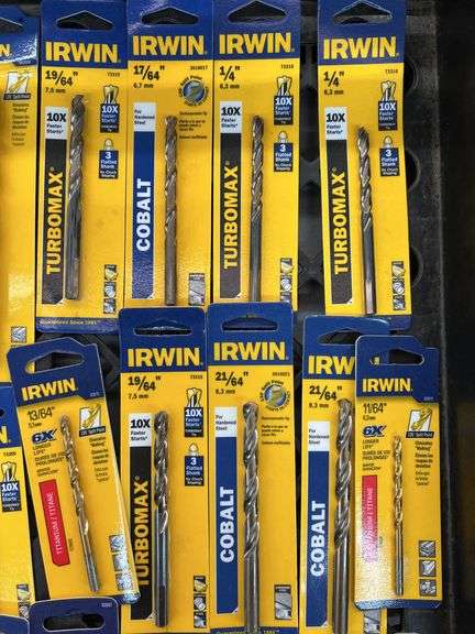 MISC LOT OF IRWIN DRILL BITS - Earl's Auction Company