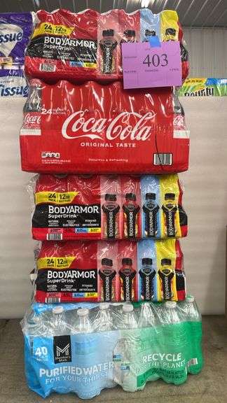 (5) PACKS OF DRINKS - BODY ARMOR, COCA COLA & WATER - Earl's Auction ...