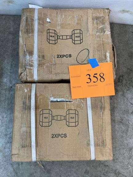 (4) 10LB DUMBBELLS IN BOXES - Earl's Auction Company