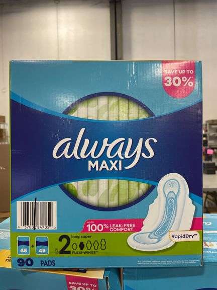 (5) BOXES OF ALWAYS MAXI PADS - Earl's Auction Company