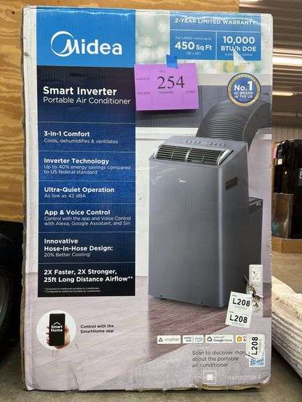 MIDEA SMART INVERTER PORTABLE AIR CONDITIONER IN BOX - Earl's Auction ...