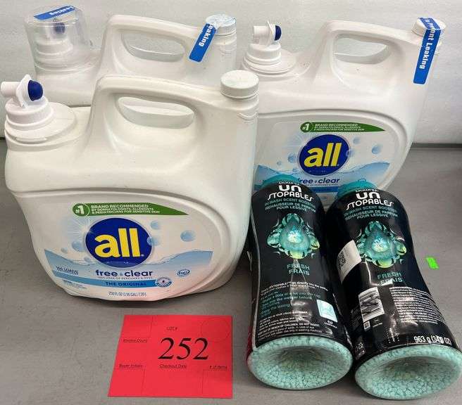 5PC LAUNDRY LOT - ALL DETERGENT & DOWNY SCENT BEADS - Earl's Auction Company
