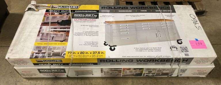 SEVILLE CLASSICS ROLLING WORKBENCH IN BOXES - Earl's Auction Company