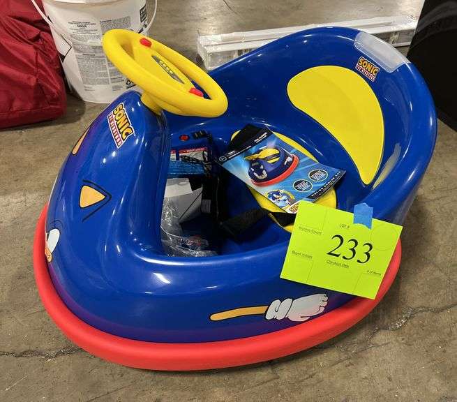 KIDS SONIC RIDE ON BUMPER CAR - BLUE - Earl's Auction Company