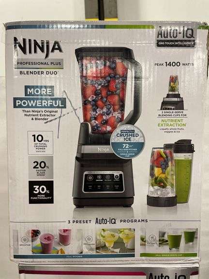 AS IS - NINJA PROFESSIONAL BLENDER DUO & FOOD PROCESSOR IN BOXES - Earl ...