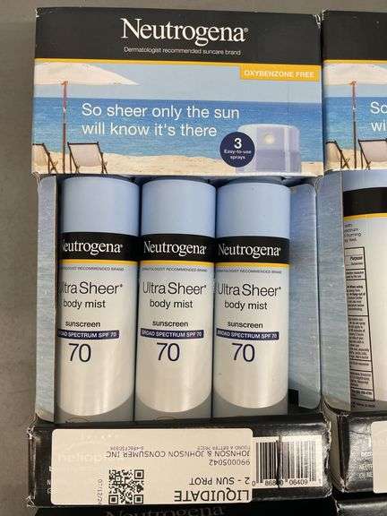 (4) PACKS OF NEUTROGENA SUNSCREEN - Earl's Auction Company