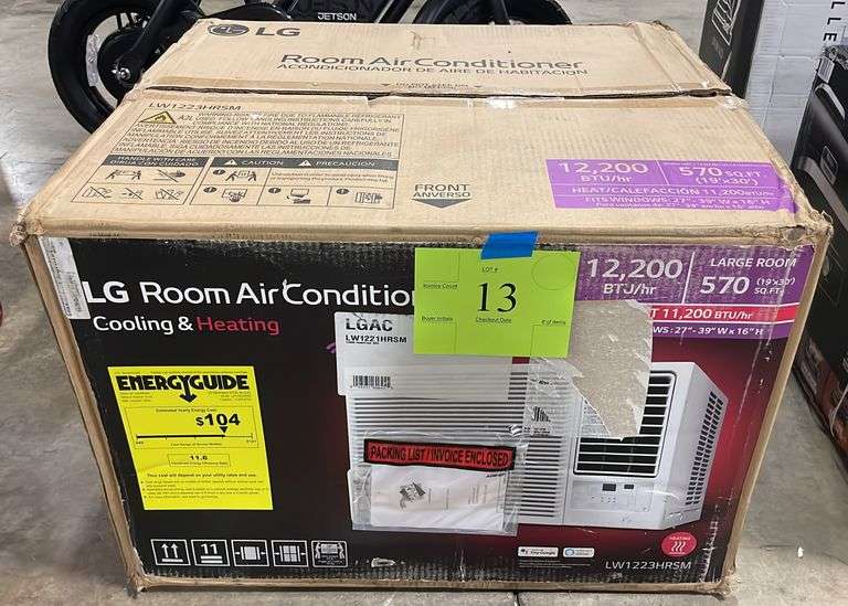 LG ROOM COOLING & HEATER AIR CONDITIONER IN BOX - Earl's Auction Company
