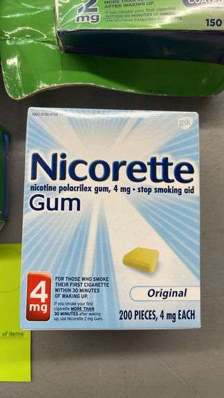 4PC LOT OF NICOTINE GUM/ LOZENGES - Earl's Auction Company