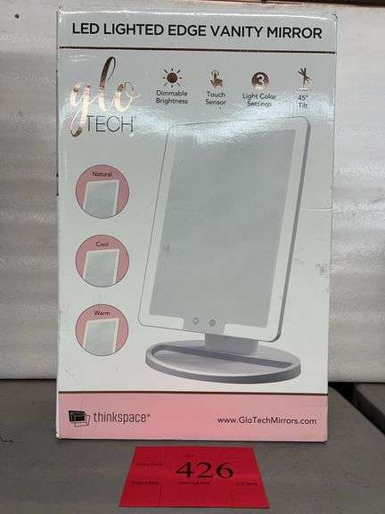 GLO TECH LED LIGHTED EDGE VANITY MIRROR IN BOX - Earl's Auction Company