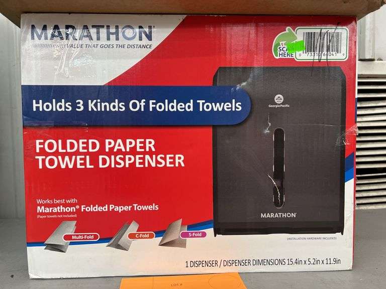 (2) MARATHON PAPER TOWEL DISPENSERS IN BOXES - Earl's Auction Company